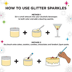 Blacksherbet Cotton Candy Pink Edible Glitter for Drinks 5 Grams | KOSHER Certified | Drink Glitter and Dust for Cakes, Strawberries, Cupcakes, Chocolate & Cake Pops