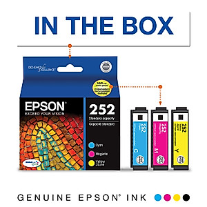 Epson T252520 DURABrite Ultra Color Combo Pack Standard Capacity Cartridge Ink & T252220 DURABrite Ultra Cyan Standard Capacity Cartridge Ink