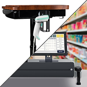 Carstens Barcode Scanner Mount, Magnetic Grip Barcode Scanner Holster, Steel, White