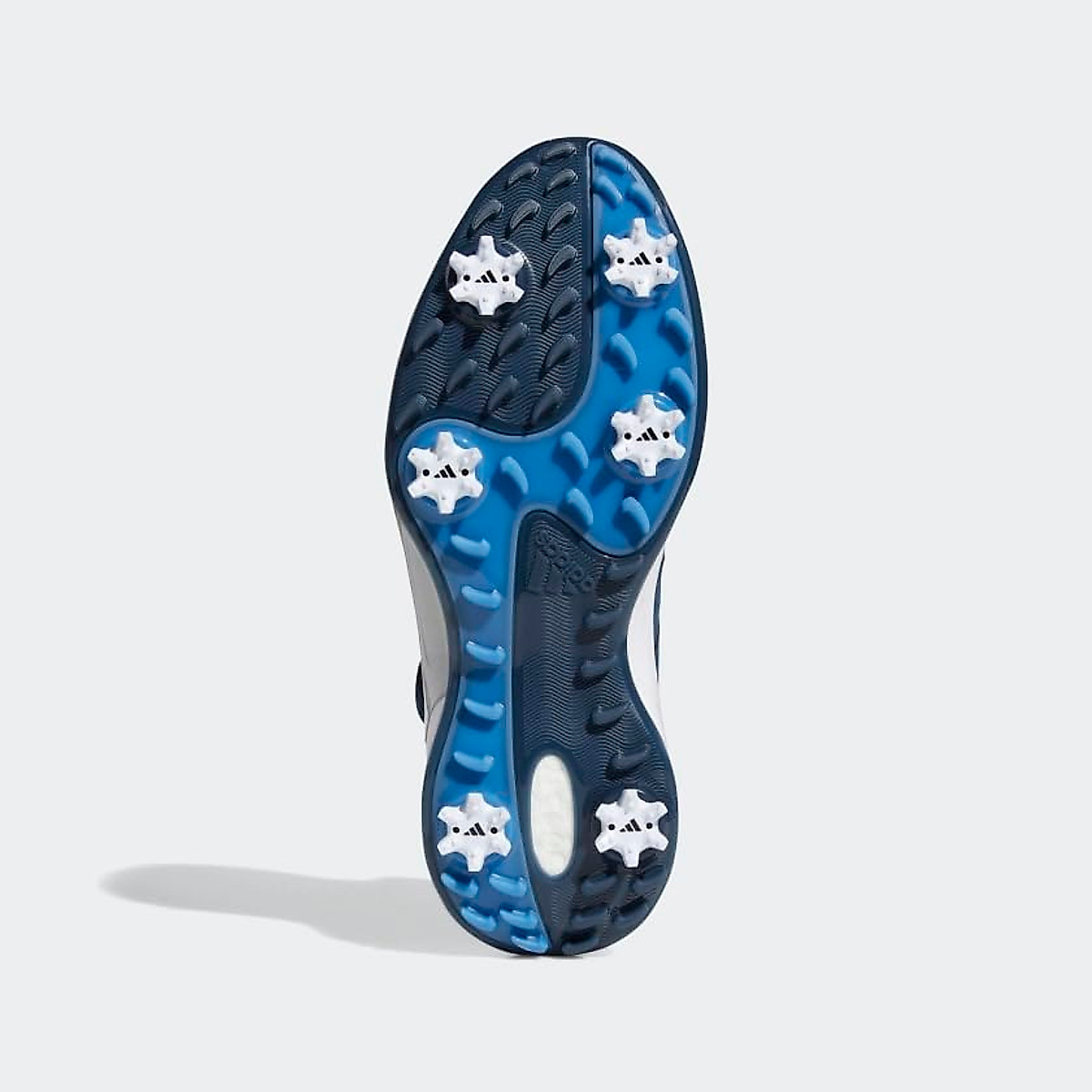 adidas Men's ZG21 Motion Primegreen BOA Mid Cut Golf Shoes, Crew Navy/Silver/Footwear White, 10