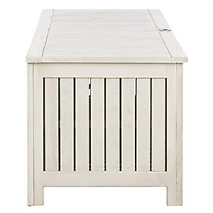 Safavieh PAT7037C Outdoor Abri White Storage Cushion Box