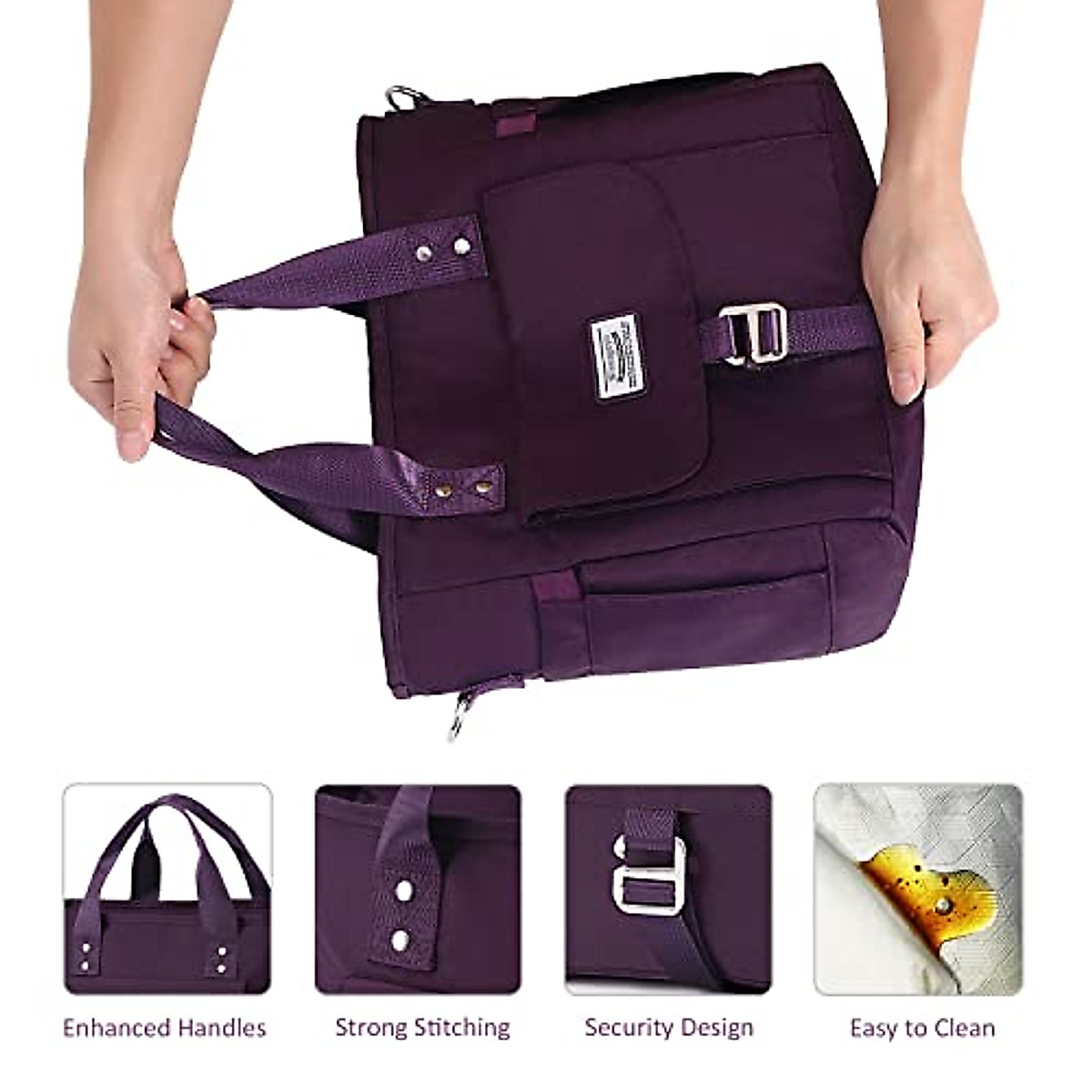 Wesugeyo Lunch Bag for Women, Insulated Lunch Box Work, Adult Meal Prep Tote Bag, Super Large Lunch Cooler Purse with Side Pockets Detachable Shoulder Strap for Picnic, Boating, Camping