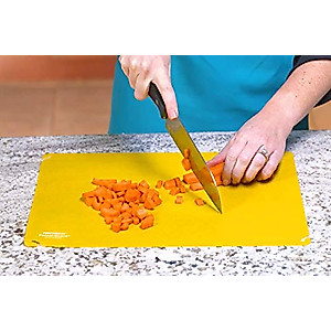 FUNCTIONAIRE Funnel-Board Kit – 4 Cutting Boards That Convert to a Funnel or Scoop. Includes EZ Mount Storage Holder That mounts Inside Cabinet Doors (no Screws Required). Watch Demo Video.