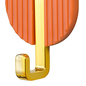 2pcs ABS High Bearing Capacity Towel Hook, Self Adhesive Hooks, Strong Adhesion Wall Hooks for Bathroom Kitchen (Orange)