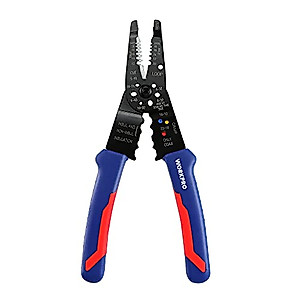 WORKPRO 8-Inch Wire Stripper, Multi-Tool Wire Cutter for Stripping, Cutting and Crimping, W091033AE