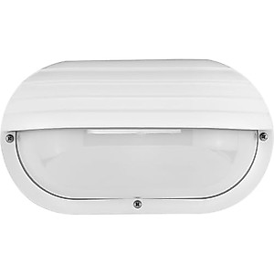 Progress Lighting P5706-30 Bulkheads Outdoor, 10-1/2-Inch Width x 5-7/8-Inch Height, White