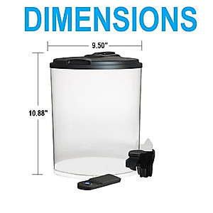 Koller Products AquaView 2-Gallon Plastic 360 Aquarium with Power Filter & LED Lighting for Tropical Fish - Betta Fish