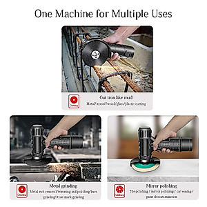 ALUNYAN Cordless Angle Grinder 4 Inch Hand Grinder 9000RPM with with 6000 MAh Lithium Battery& Charger for Cutting and Grinding Wood and Metal.