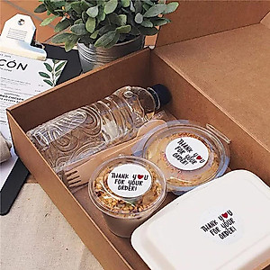 Thank You Stickers 2500 Pieces Round Kraft Label Seals Small Business Stickers for Greeting Cards Envelopes Decor or Gift Bags Packaging (5 Rolls Pattern A)