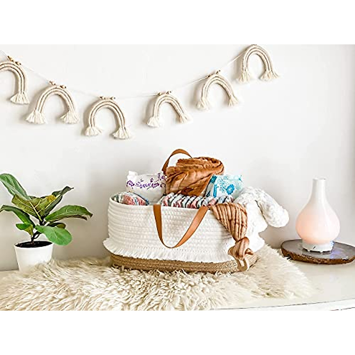 Coastfully Yours Baby Changing Basket and Diaper Caddy Set