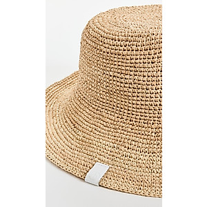 rag & bone Women's Jade Rollable Hat, Natural, Tan, M-L