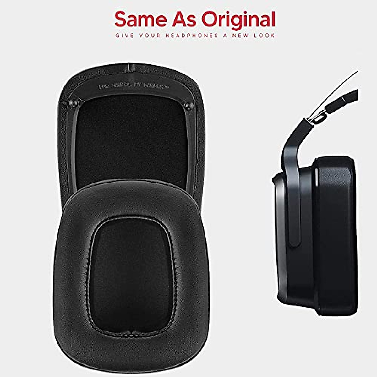 Tiamat 7.1 V2 Ear Pads Replacement Protein Leather Memory Foam Headphones Ear Cushions Repair Parts with Plastic Plate for Razêr Tiamat 7.1 V2 Headset