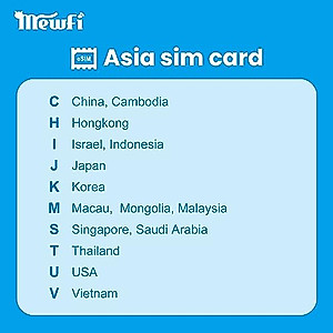 5GB Asia Sim Card 30 Days for International Travel, 3 in 1 Prepaid Asian Sim Card to Japan, Korea, Thailand, China, Hong Kong, Macau, Singapore, Malaysia, Vietnam and etc