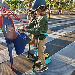 Jetson Scooters - Juno Kick Scooter (Electric Yellow) - Collapsible Portable Kids Push Scooter - Lightweight Folding Design with High Visibility RGB Light Up LEDs on Stem and Wheels