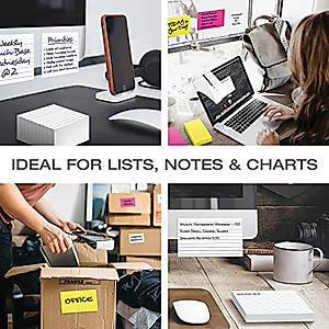 Oxford Self-Stick Index Cards, 3 x 5 Inch, Ruled, White, Premium Weight Paper, 400 Pack (61400A)