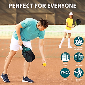 DeeHai Pickleball Paddles 4 Pack- Premium Rackets Fiber Face & Polymer Honeycomb Core Pickleball Set Includes Pickleball Paddles + Pickleball Balls + 1 Bag