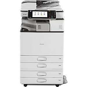 Ricoh Aficio MP 2555 Monochrome Laser Multifunction Copier - 25ppm, Copy, Fax, Print, Scan, Auto Duplex, Network, 1200 x 1200 dpi, 4 Trays, Stand, Pre-installed PostScript 3 Supplement (Renewed)