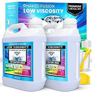 NAKED FUSION Epoxy Resin 1.06 GALLON - Craft Art Resin The CRAFTERS RESIN Crystal Clear Casting, Silicone Molds, Flowers, DIY, Art Wood, River Table, Countertop, Food Safe, Non-Toxic Heat Resistant