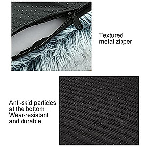 Pet Blanket Bed Pad Dog Blanket Mat Waterproof Washable Plush Square Dogs Cats Pets Warm Sleeping Bed Cover Mat for Dogs Cats - White + Grey M