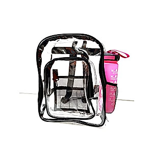 DV- Black-Clear Backpack | Heavy Duty | Clear PVC | Transparent Backpacks | Easy to use as a Bookbags