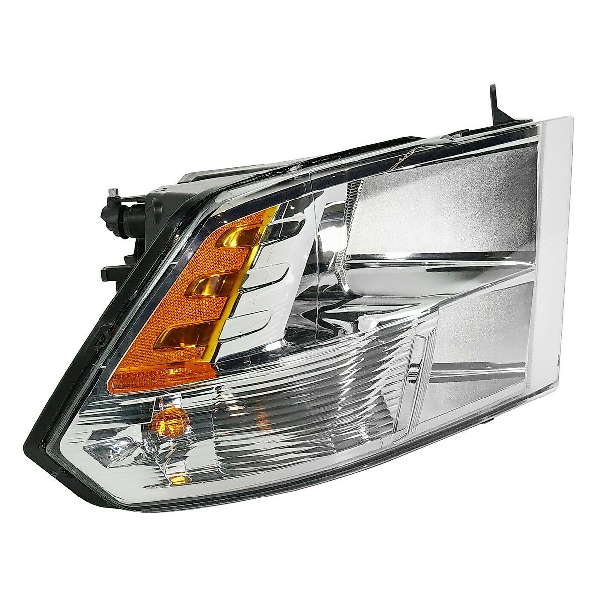 HDOZTOJI Headlight Halogen Right Passenger Side Clear Lens Chrome Interior Lens Driving Head Light Headlamp for Ram 1500 Classic 2019-2021 1500/2500/3500 2013-2018