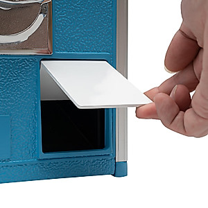 Vending Machine, 20.87Inch Height Candy Gumball Machine with Load Capacity Gumball Bank, Metal Candy Vending Machine for 1.77-1.97Inch Gadget,Portable Candy Dispenser Machine for Retail Shop (Blue)