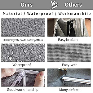 KEEPJOY Hanging Laundry Hamper Bag with Free Adjustable Stainless Steel Door 2 PCs Suction Cup Hooks, Best Choice for Holding Dirty Clothes and Saving Space, Grey