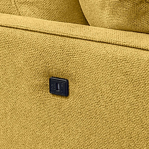 Miscoos Yellow 3-Seater Living Space Sofa with Waterproof Fabric