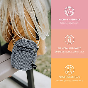 JuJuBe | Mini Helix Small Crossbody Bag with Multiple Pockets For Moms or Teens, Includes Adjustable Strap, for Travel & other Essentials