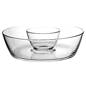 Luigi Bormioli Michelangelo 2 Pc Chip-n-Dip Set, 0, Clear
