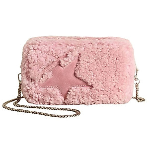 Golden Goose Mini Star Bag Merino And Suede Body Cross Bag - Pink