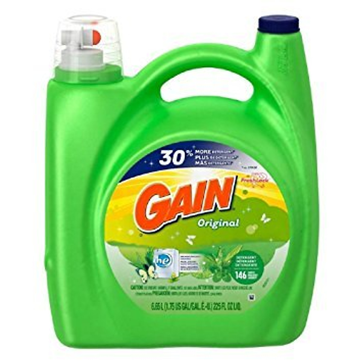Gain Liquid Detergent with Original Scent, 146 Loads, 225-Ounce - Pack of 3