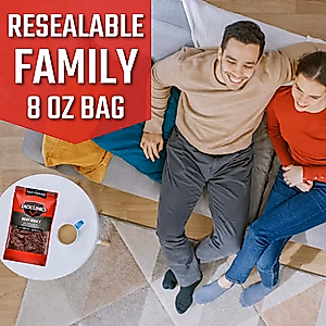 Jack Link's Beef Jerky, Peppered, 1/2 Pounder Bag - Flavorful Meat Snack, 9g of Protein and 80 Calories, Made with Premium Beef - 96% Fat Free, No Added MSG** or Nitrates/Nitrites