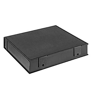 Adorama Plastic Storage Binder Box with 3 'O'-Rings, 9x11", Portrait Format, Color: Black