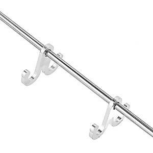 Retractable Clothes Hanger, Retractable Clothes Drying Rack Recessed Design Strong Load Bearing Wall Mounted Thickened for Bathroom for Office (Silver)