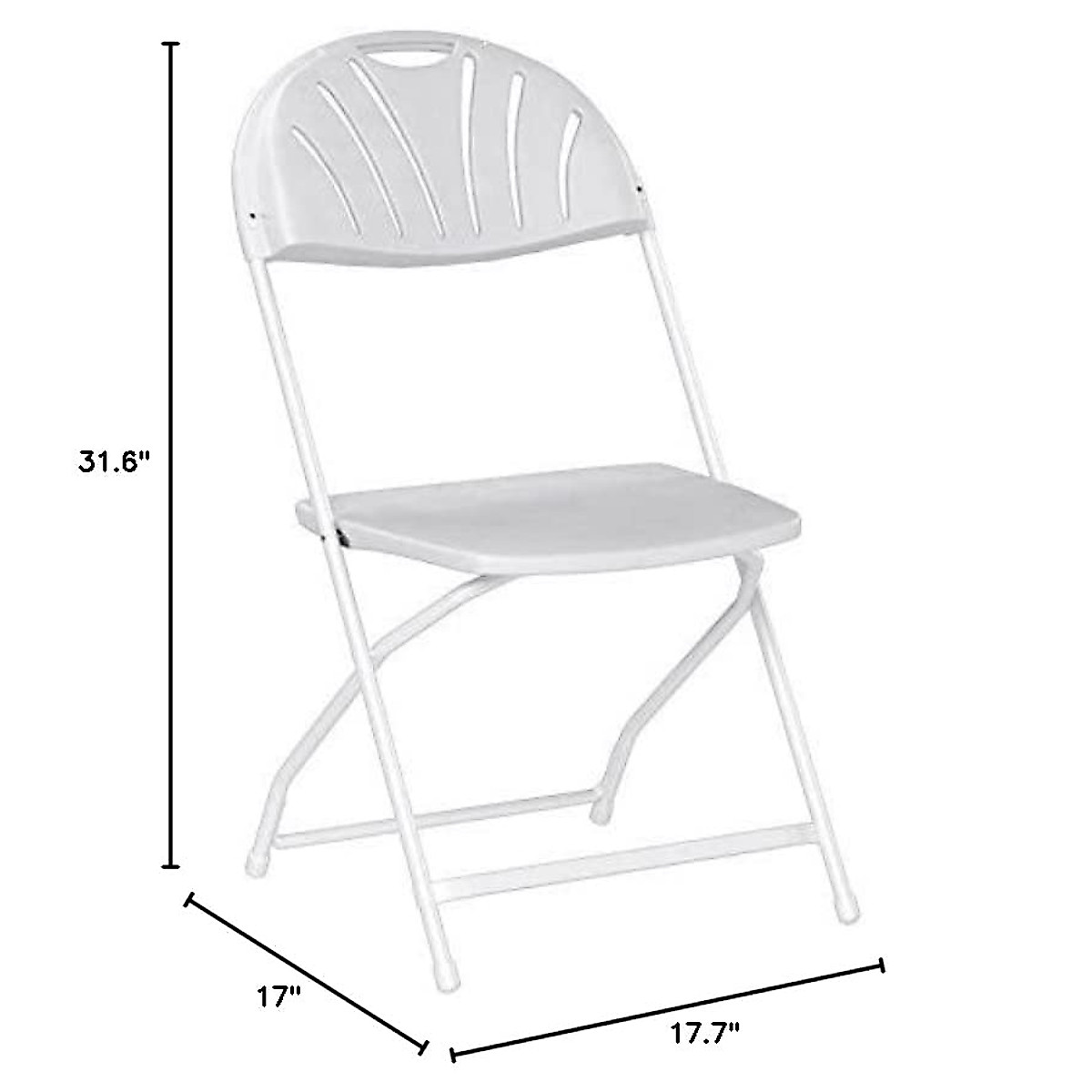 Cosco Folding Chair, 8 Pack, White
