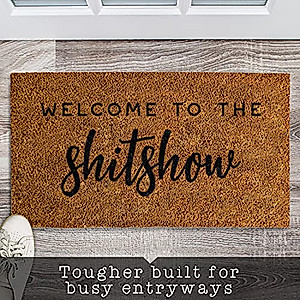 Welcome to The Shitshow Doormat 30x17 Inch, Welcome to The Shitshow Welcome Mat for Front Door, Welcome to The Shitshow Entrance Mat with Anti-Slip PVC Backing, Welcome to The Shitshow Coir Mat
