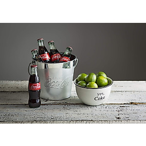 TableCraft's Coca-Cola Enamel Mixing Bowls, S: 7'' dia, M: 8.5'' dia, L: 1.25'' dia, White