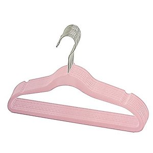 Only Hangers "Petite" Size Pink Velvet Suit Hangers - 50 Pack