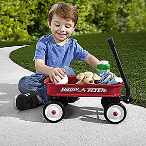 Radio Flyer Kids 12.5 Inch Little Red Toy Wagon, Small Toy Decor Wagon