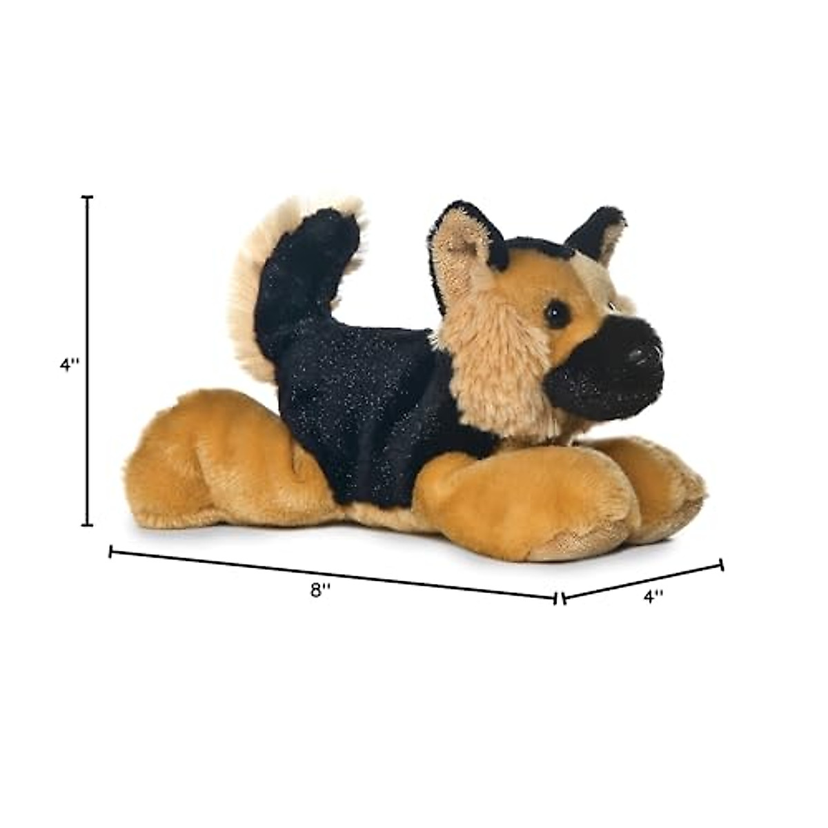 Aurora® Adorable Mini Flopsie™ Shep™ Stuffed Animal - Playful Ease - Timeless Companions - Black 8 Inches