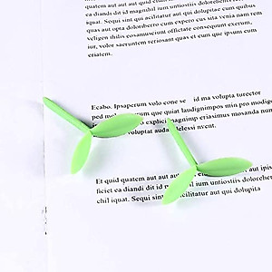 CZQIKEDA Sprout Little Green Bookmarks,Mini Green Silicone Grass Buds Bookmarks,Creative Sprouting Leaf Shape Bookmark for Bookworm Book Lovers Reading
