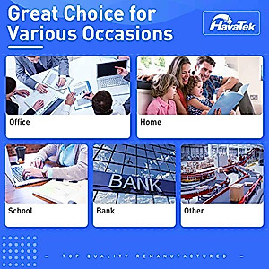 HavaTek Remanufactured Ink Cartridge Replacement for HP 65XL 65 XL for Envy 5055 5052 5000 5058 5012 DeskJet 2600 2622 2652 3722 3755 3752 2655 3720 2640 3723 AMP 120 100 Printer (1 Black, 1 Color)