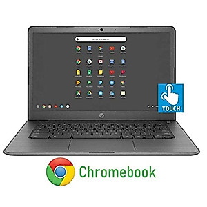 Newest HP 14-inch Chromebook HD Touchscreen Laptop PC (Intel Celeron N3350 up to 2.4GHz, 4GB RAM, 32GB Flash Memory, WiFi, HD Camera, Bluetooth, Up to 10 hrs Battery Life, Chrome OS , Black ) (Renewed
