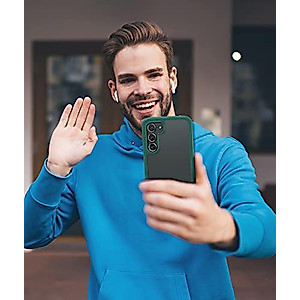 FNTCASE Samsung Galaxy S23+ 5G: Translucent Drop Proof Protection Phone Case | Dual Layer Rugged TPU Bumper Cover