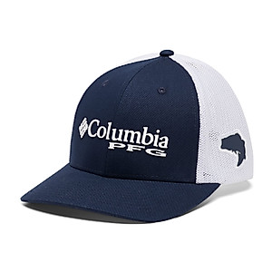 Columbia womens PFG Mesh Ball Cap, Collegiate Navy, Large-X-Large US