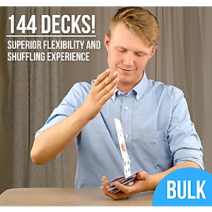 Regal Games - Bulk Playing Cards Set for Adults & Professionals - 144 Standard Decks, Large Print Deck of Cards - Blackjack, Euchre, Canasta, Poker Cards - Fun & Travel Playing Cards (144 Pack)