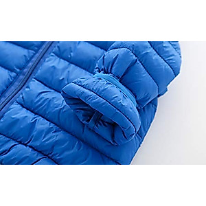 CECORC Winter Coats for Kids with Hoods (Padded) Light Puffer Jacket for Outdoor Warmth, Travel, Snow Play | Girls, Boys | Baby, Infants, Toddlers,18-24-30 Months, 2T, Blue