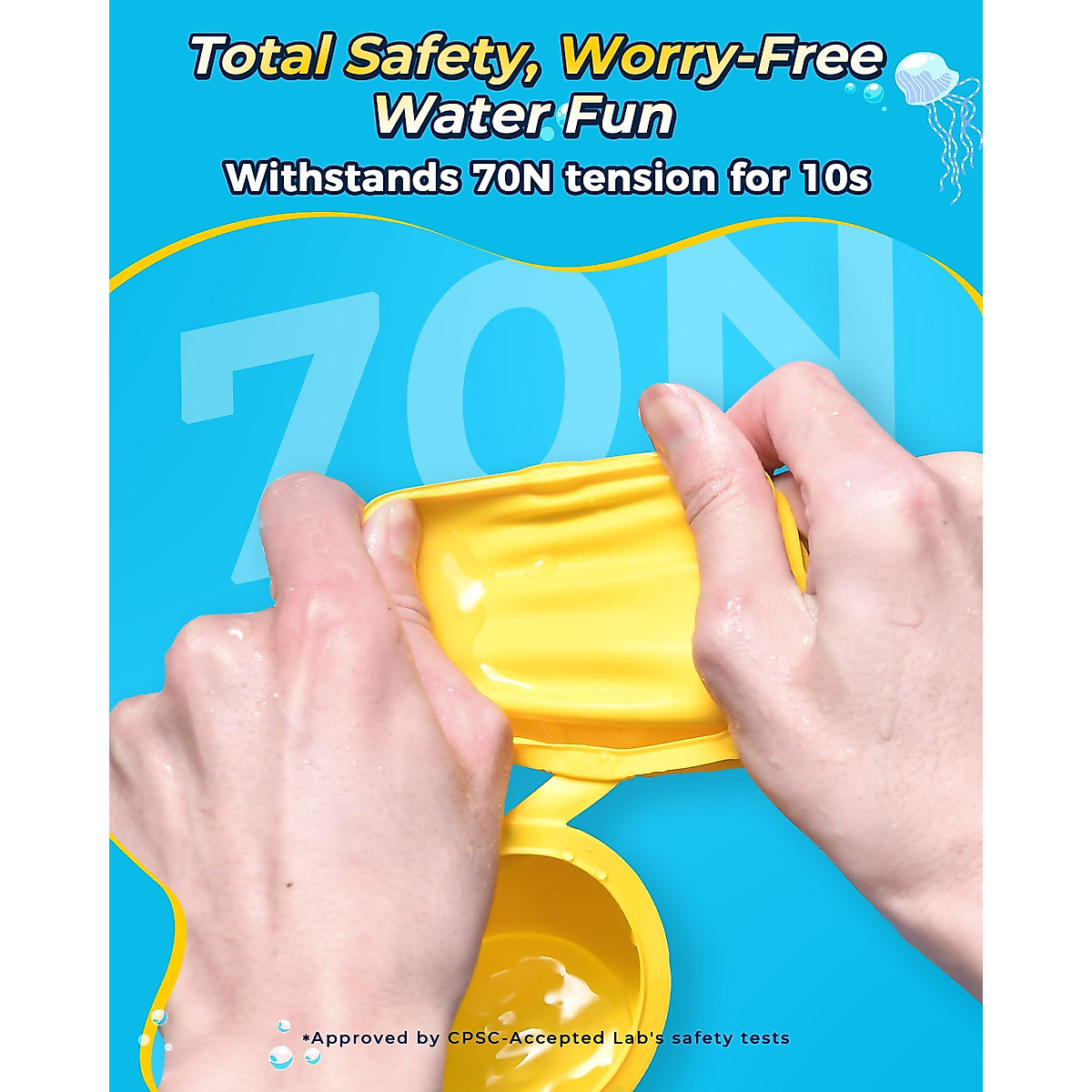 KOKODI Reusable Water Balloons Quick Fill Self Sealing, Refillable Water Bombs for Kids Adults, Latex-Free Silicone Splash Water Ball for Summer Fight ball Game Pool Party Beach Outside Toy activities