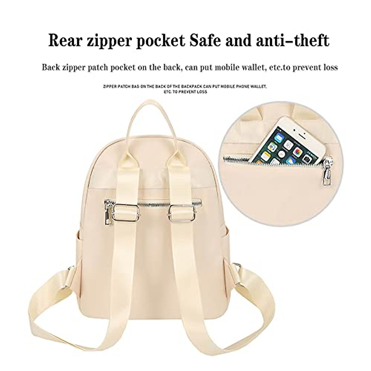 MM&UU Mini Backpack,Water-Resistant Small Daypack,Girls Purse Bagpack,Casual for Womens Adult Kids School Travel,Blue,25x12x31cm